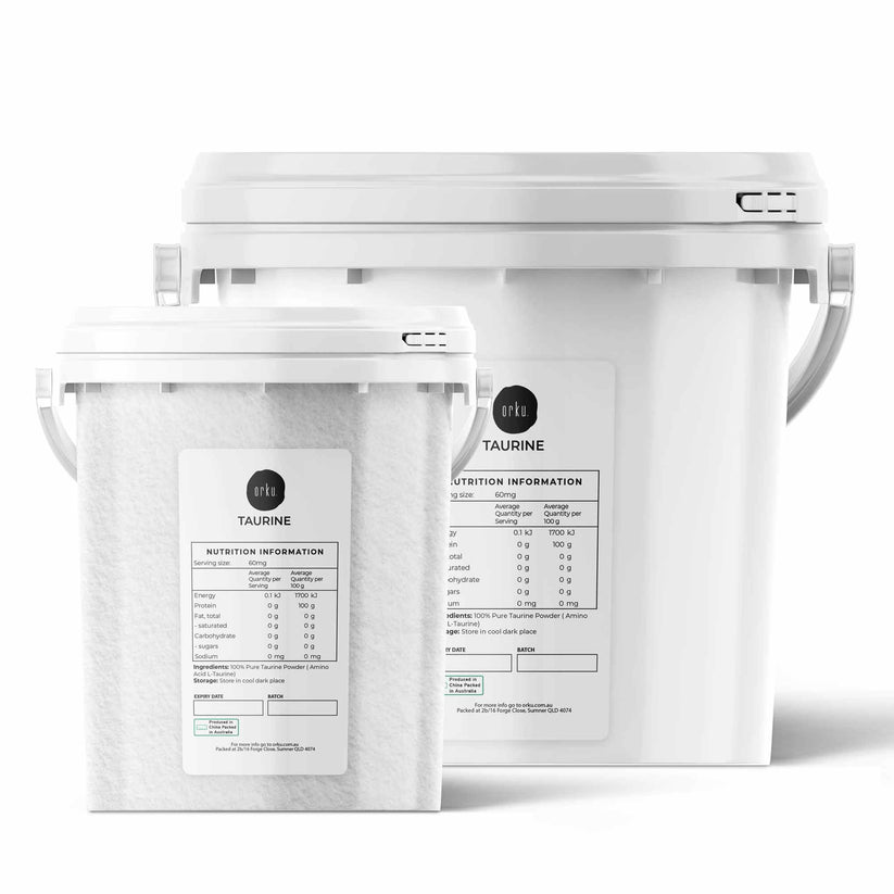 Orku Taurine Powder Tub - High Purity L-Taurine Amino Acid Ingredient