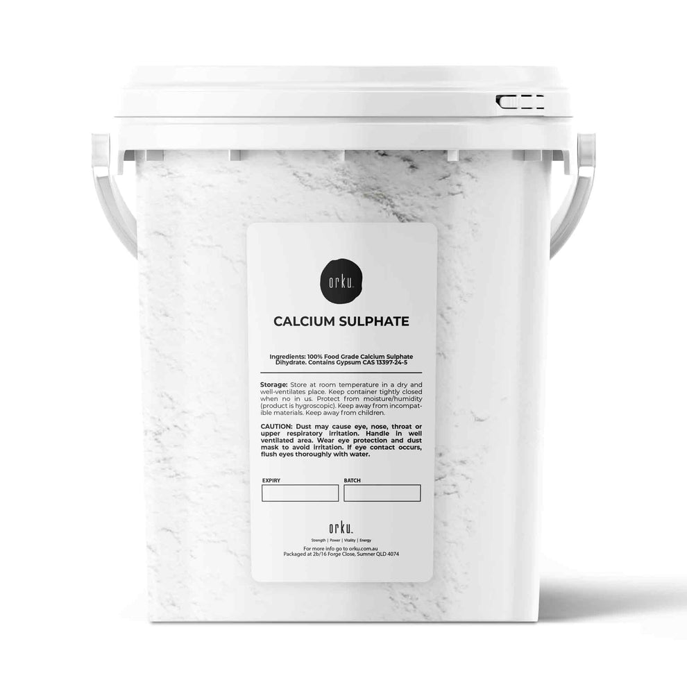 Calcium Sulphate Gypsum Powder Bucket - Food Grade Hydrous Sulfate – Orku